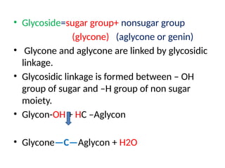 General Introduction to Glycosides presentation | PPTX