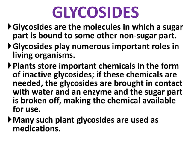 GLYCOSIDES-Introduction & Classification.pdf | Chemistry | Science
