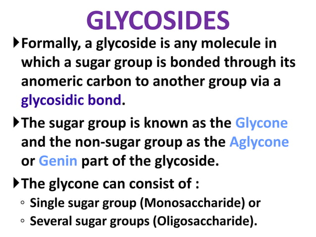 GLYCOSIDES-Introduction & Classification.pdf | Chemistry | Science
