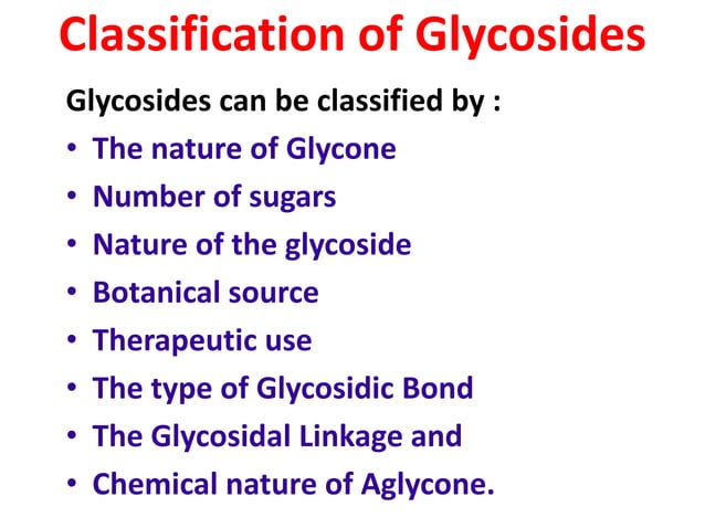 GLYCOSIDES-Introduction & Classification.pdf | Chemistry | Science
