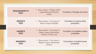 CHEMICAL TESTS FOR GLYCOSIDES AND ALKALOIDS.pptx