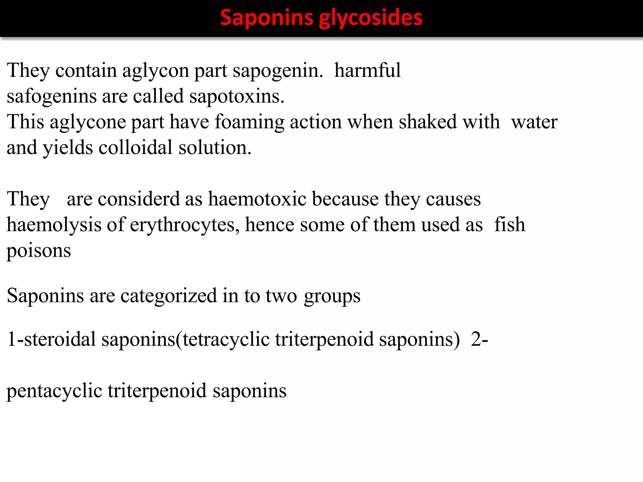 Pharmacognosy- Glycosides | PPTX