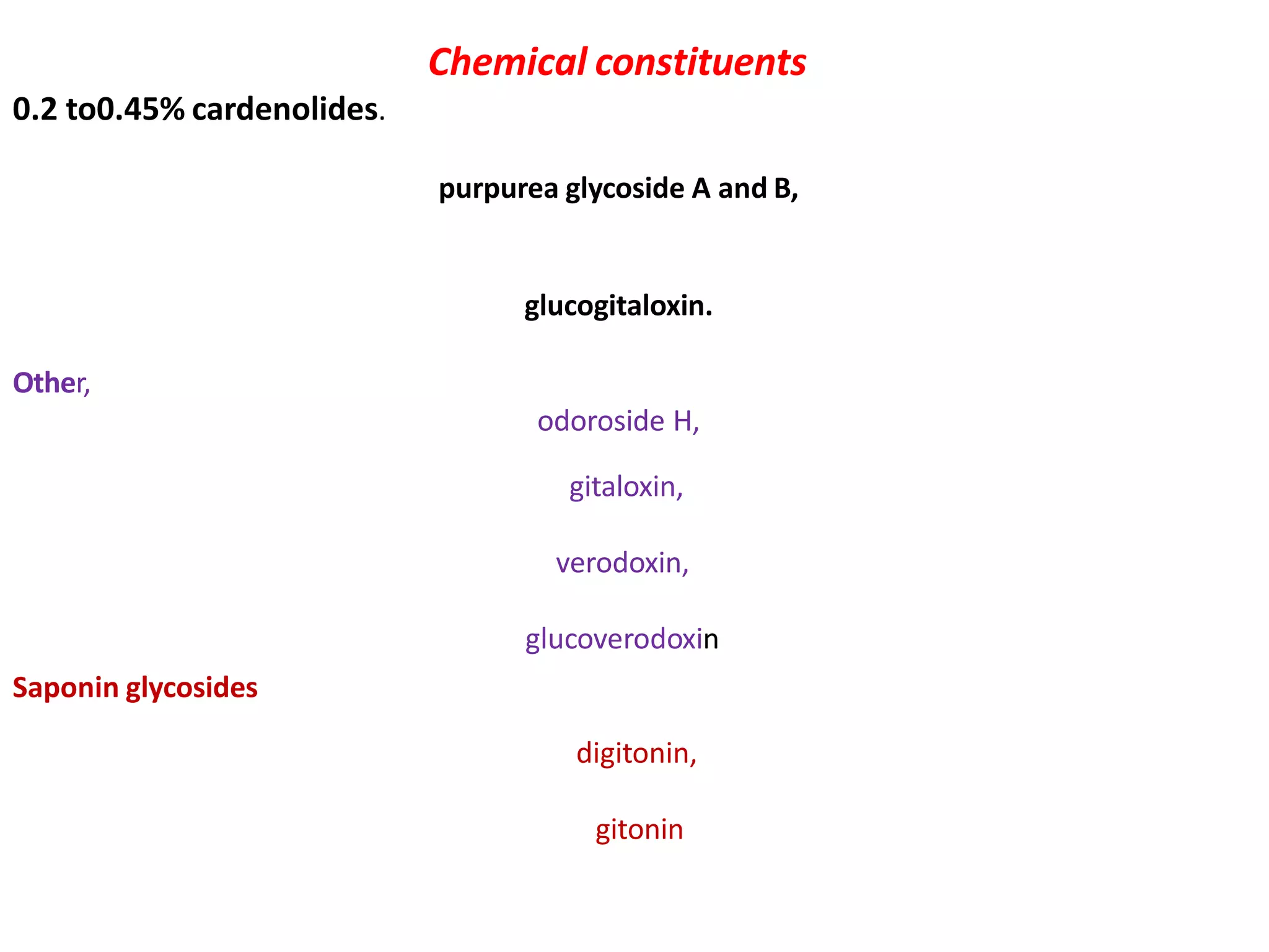 Pharmacognosy- Glycosides | PPTX