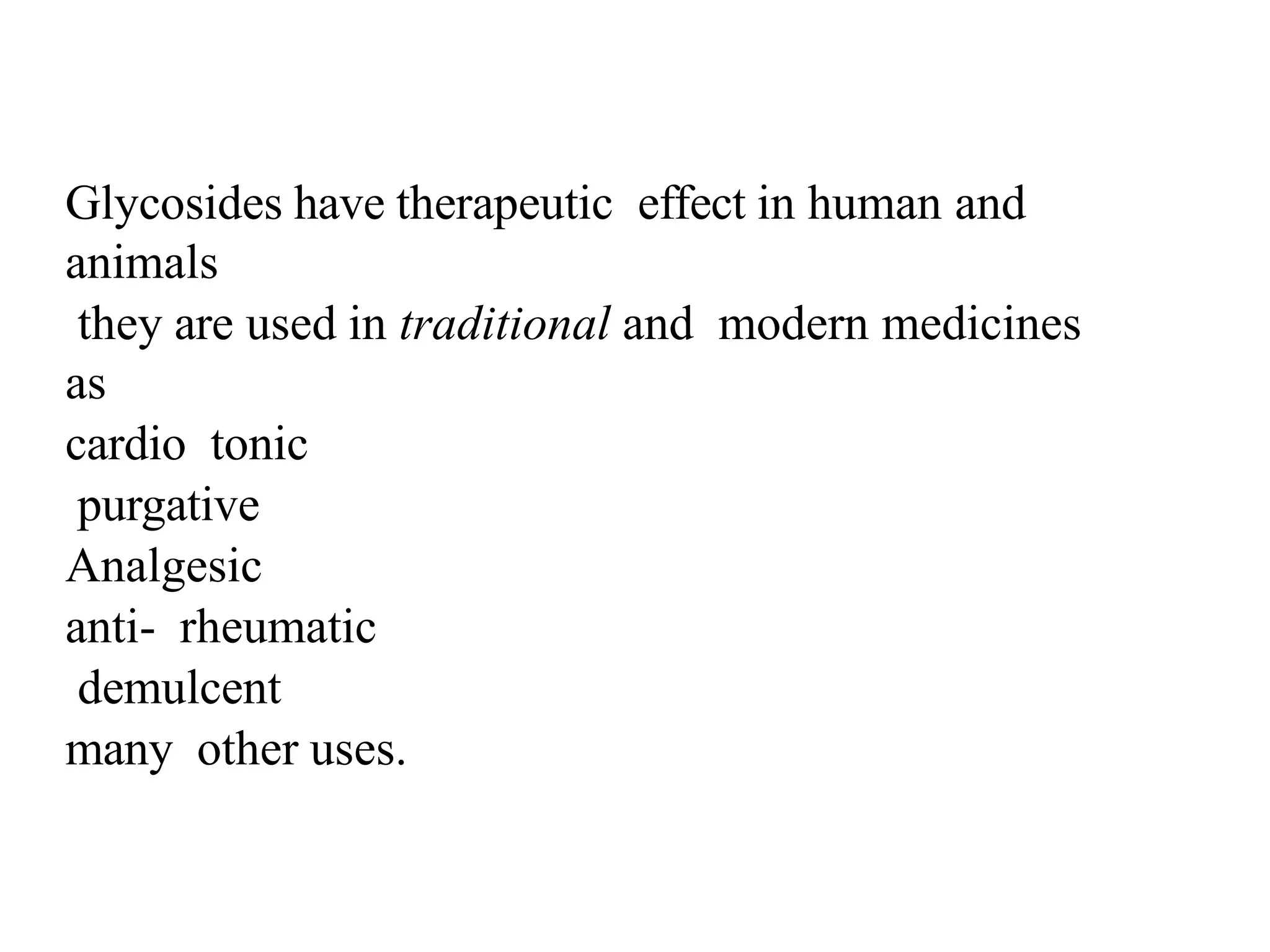 Pharmacognosy- Glycosides | PPTX
