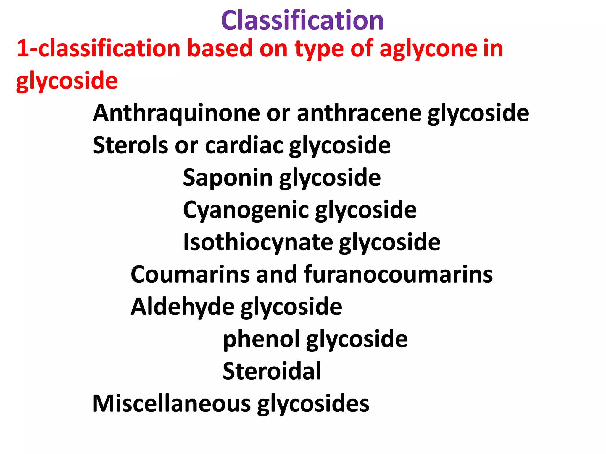 Pharmacognosy- Glycosides | PPTX