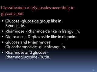 Glycosides introduction | PPTX