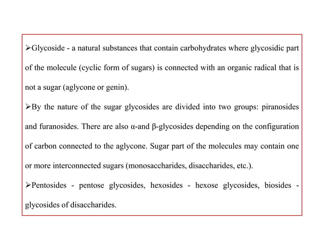 GLYCOSIDES | PDF