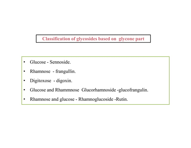 GLYCOSIDES | PDF