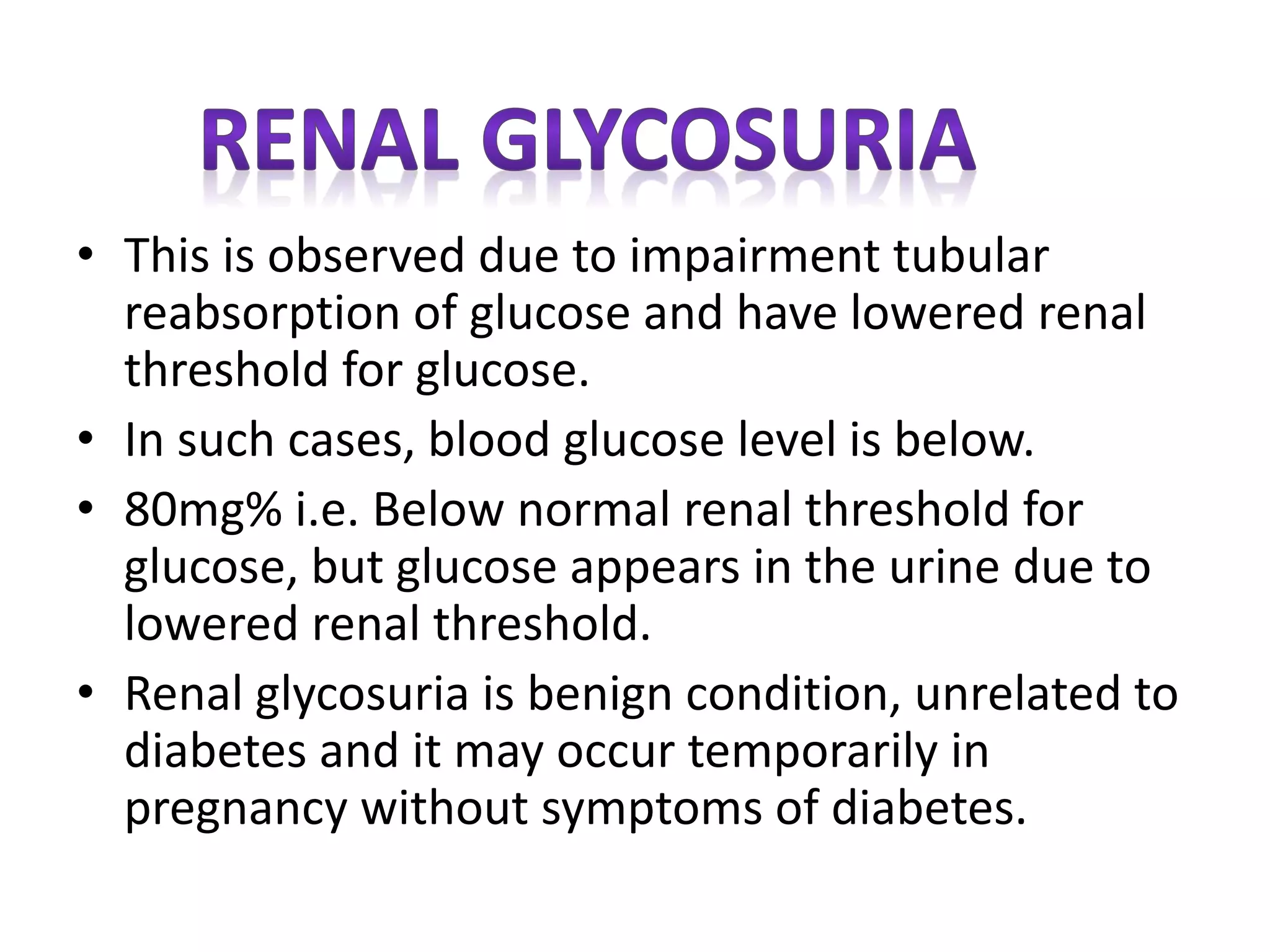Glycosuria | PPTX