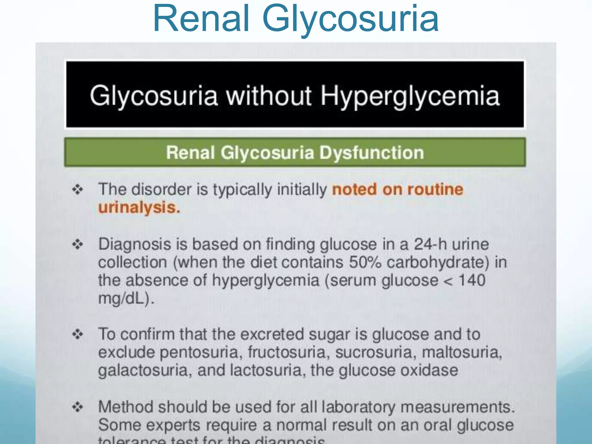 Glycosuria and Polyuria slide show | PPTX