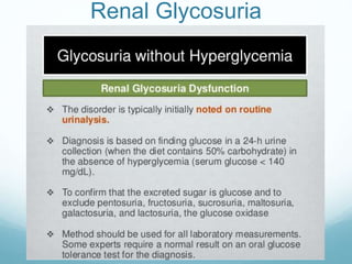 Glycosuria and Polyuria Presentation | PPTX | Endocrine and Metabolic ...