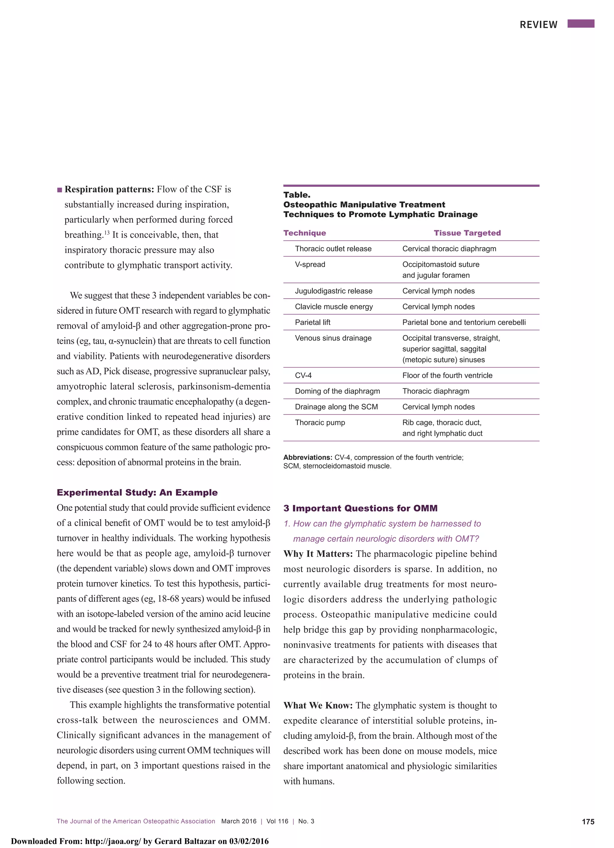 Glymphatic system | PDF