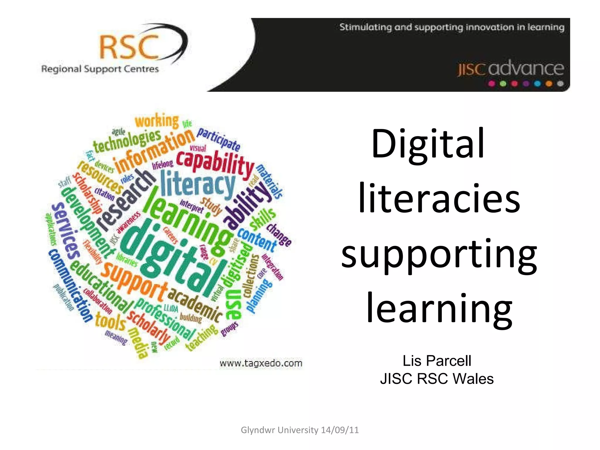 Digital literacies supporting learning | PPT
