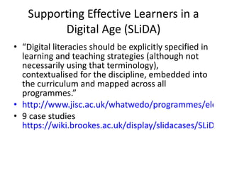 Digital literacies supporting learning | PPT