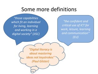 Digital literacies supporting learning | PPT