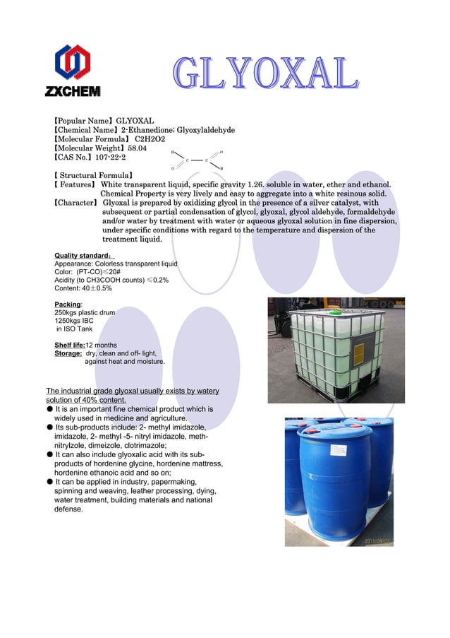 Glyoxal 40% | PDF | Chemistry | Science