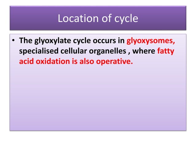 Glyoxylate cycle | PPTX | Chemistry | Science
