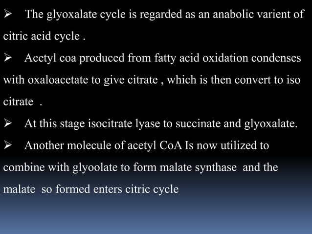 Glyoxylate cycle PATHWAYS REACTION | PPTX