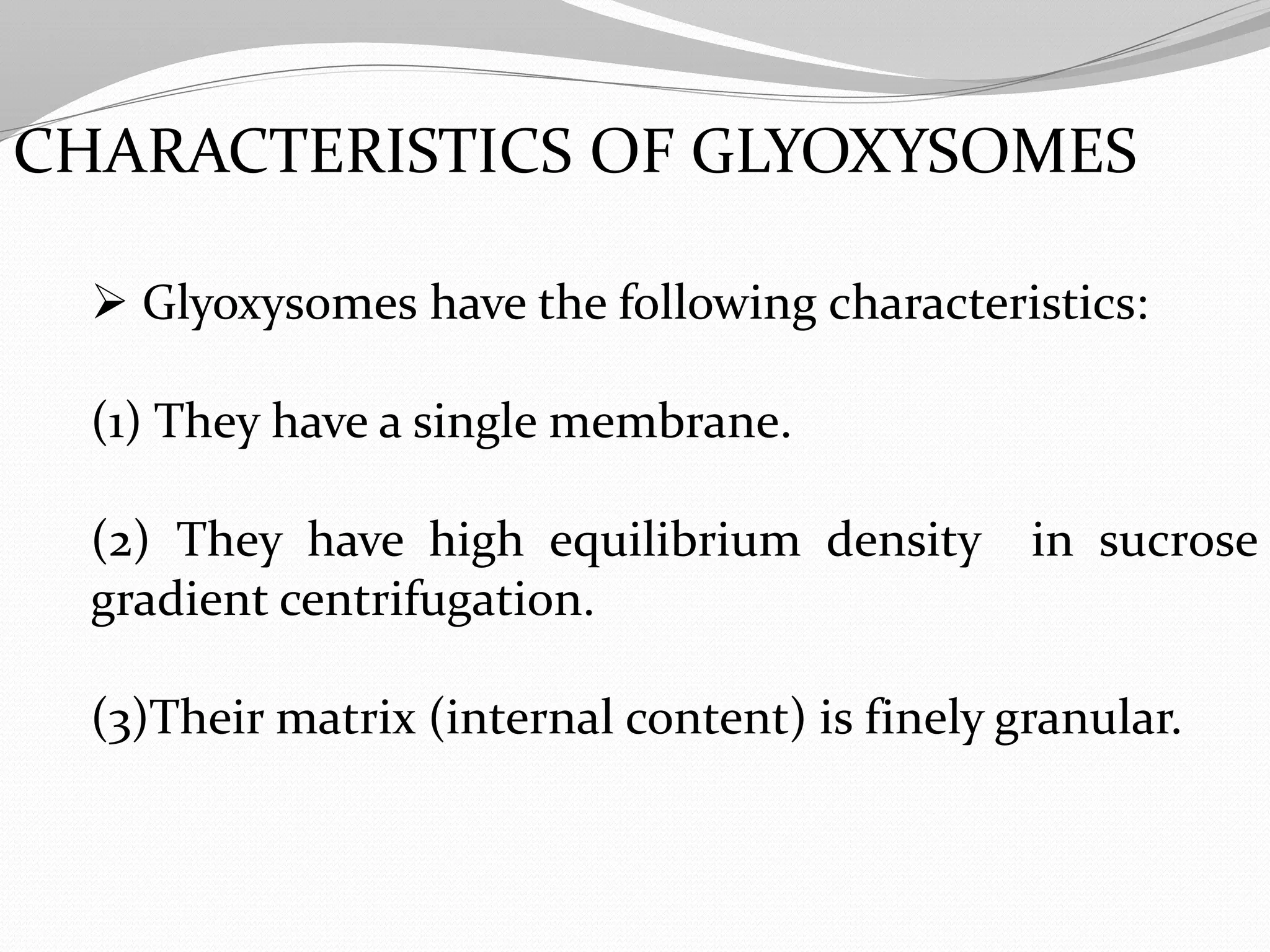Glyoxysomes | PDF