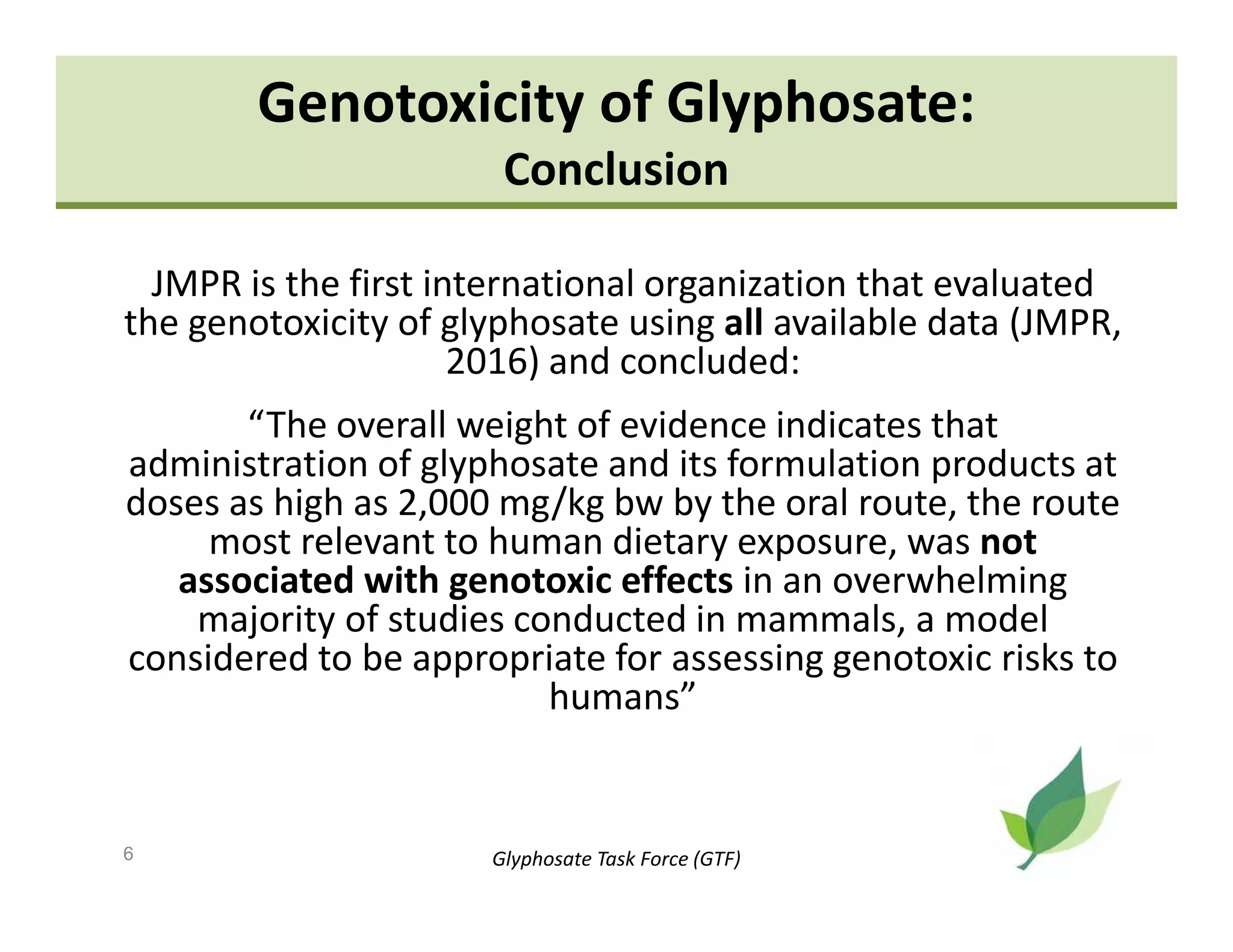 Hazard Assessment of Glyphosate Carcinogenicity and Reproductive ...