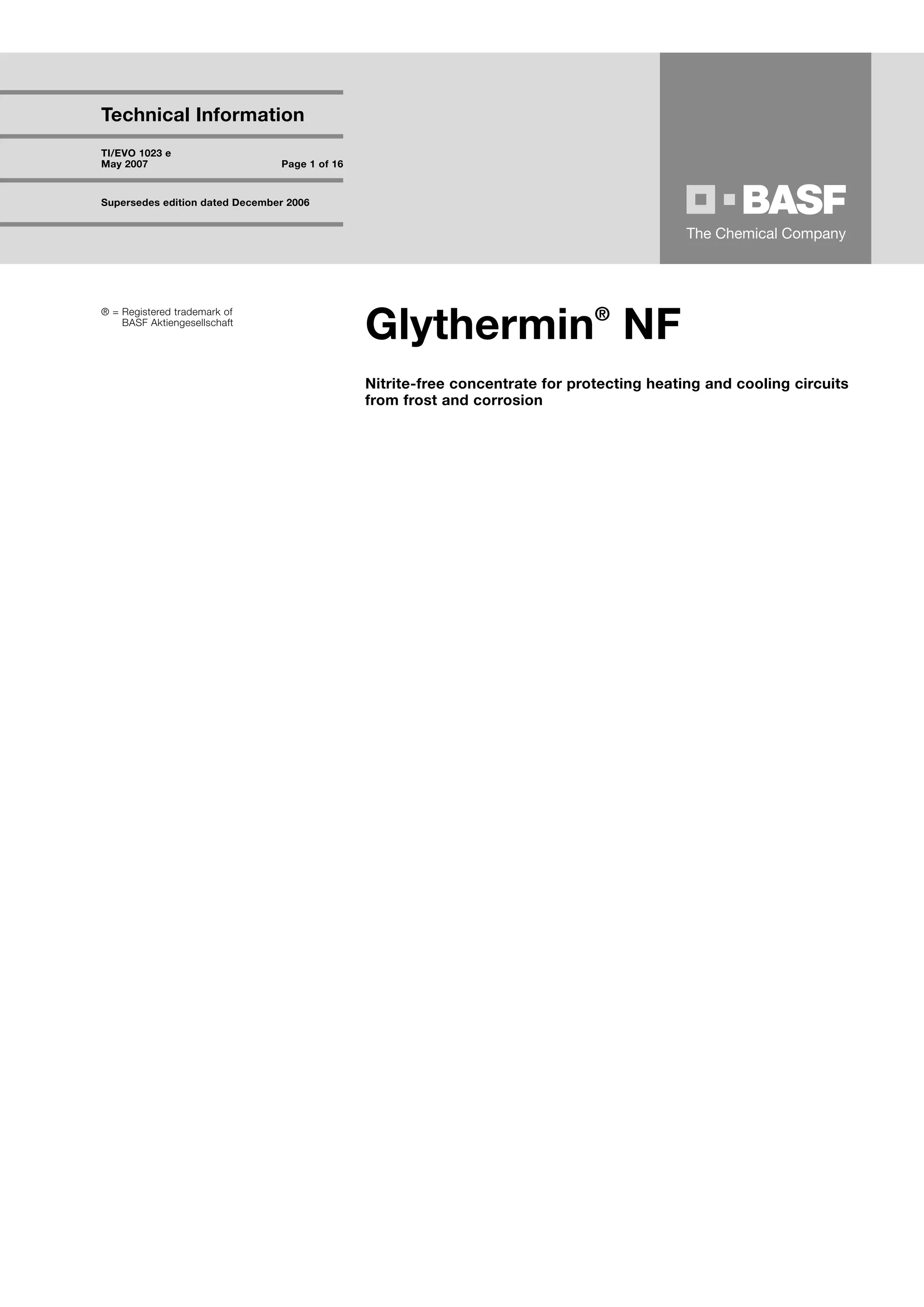 BASF Glythermin NF tds | PDF