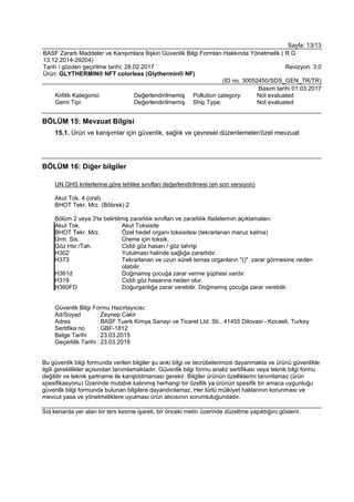 Basf Glythermin nf msds tr | PDF