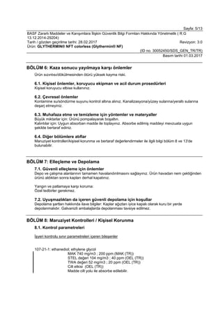 Basf Glythermin nf msds tr | PDF