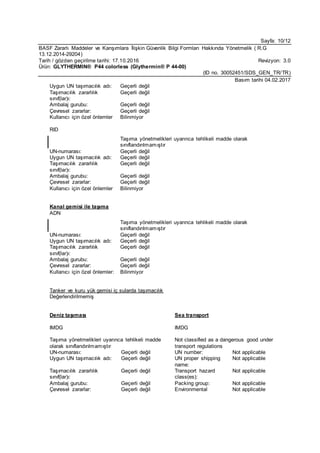 BASF Glythermin p44 msds tr | PDF