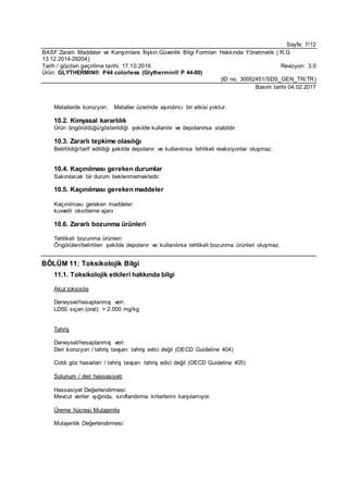 BASF Glythermin p44 msds tr | PDF