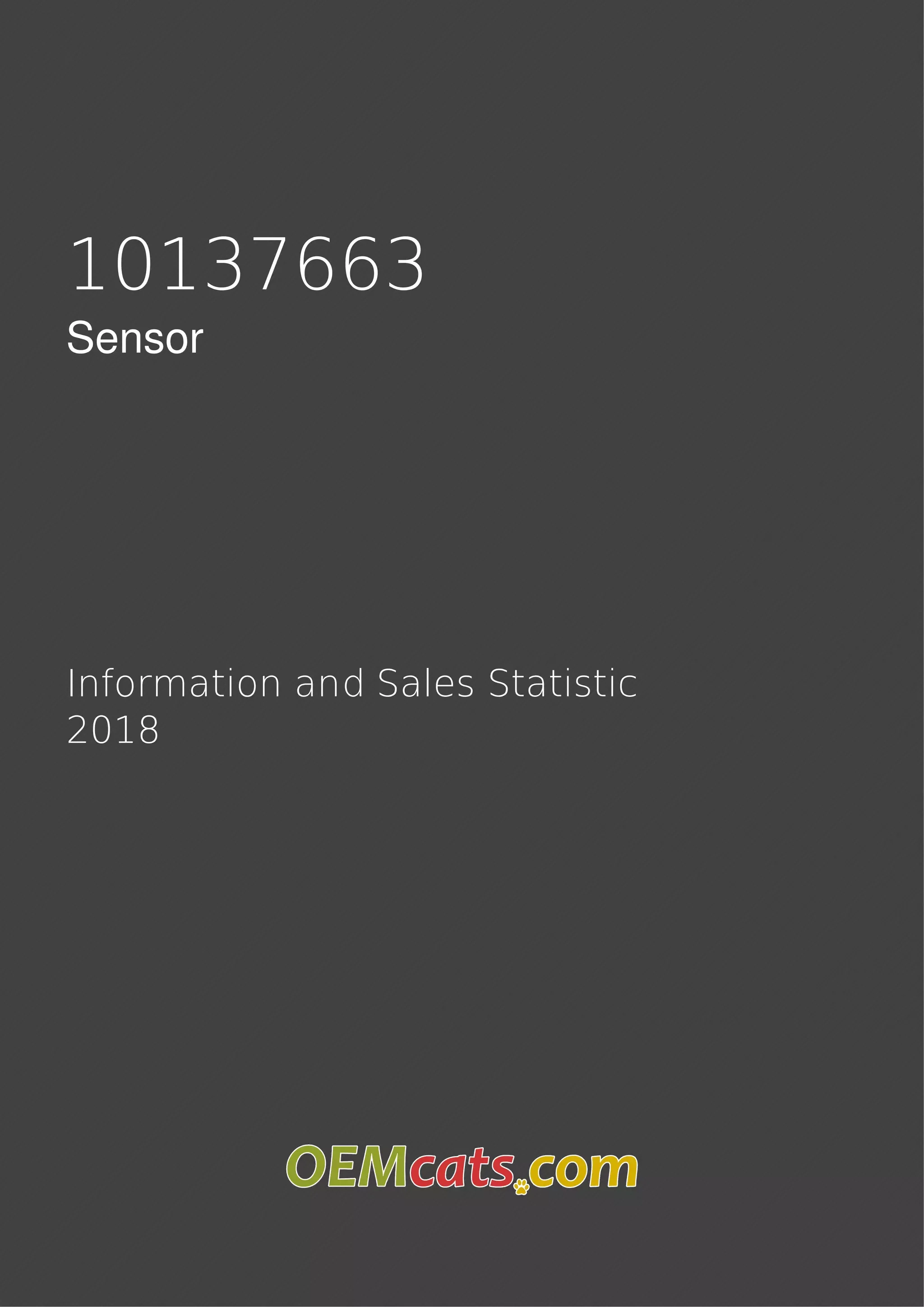 GM 10137663 Sensor Part Sales Statistics and Information | PDF