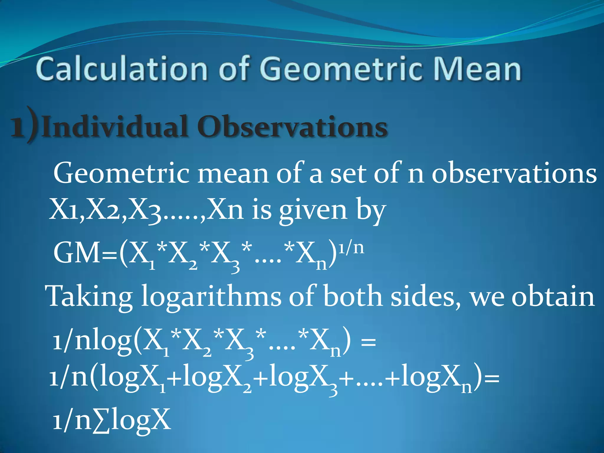 Geometric Mean | PPTX