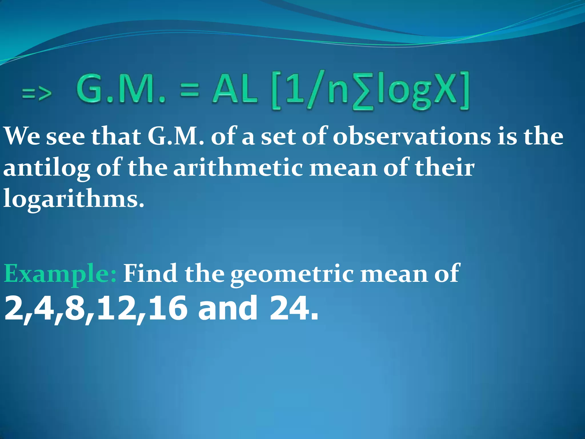 Geometric Mean | PPTX