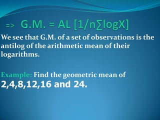 Geometric Mean | PPTX
