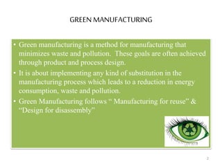 Green Manufacturing | PPTX