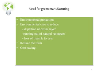 Green Manufacturing | PPTX
