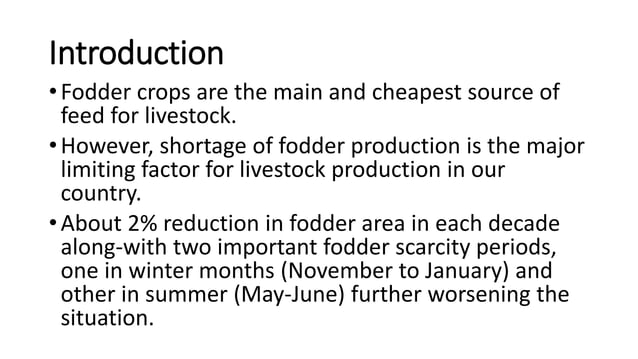 Potential of legume fodders in Potohar | PPT