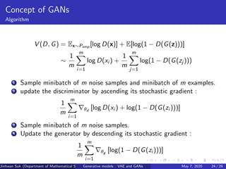 Generative models : VAE and GAN | PDF