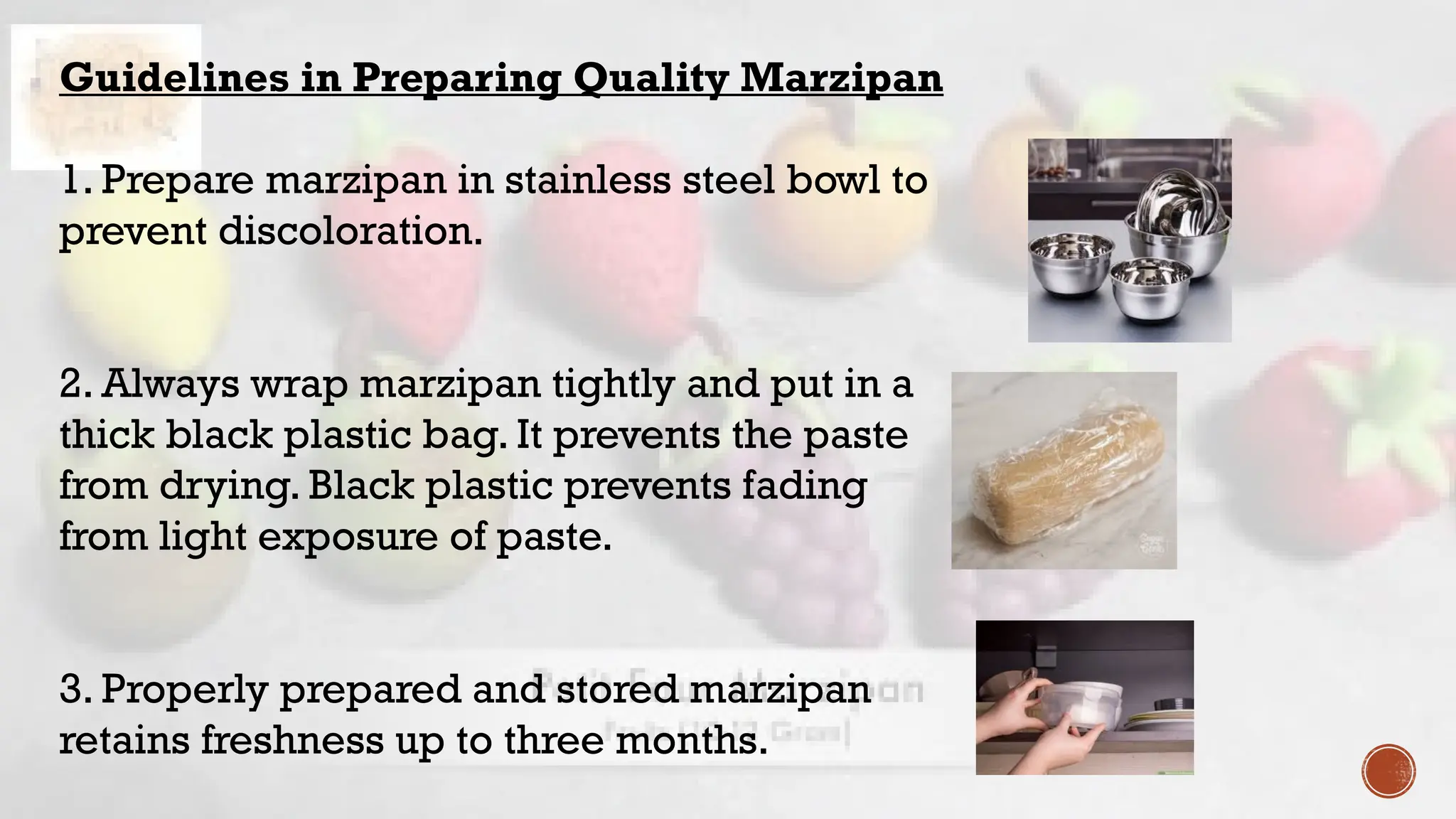 MARZIPAN PPT IN BREAD AND PASTRY PRODUCTION 9 | PPTX