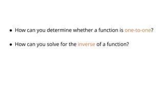 Gen math INVERSE FUNCTION About Grade 11 Sen | PPT