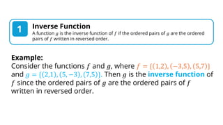 Gen math INVERSE FUNCTION About Grade 11 Sen | PPT
