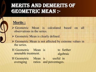 Analysis and explanation of Geometric Mean (GM).pptx