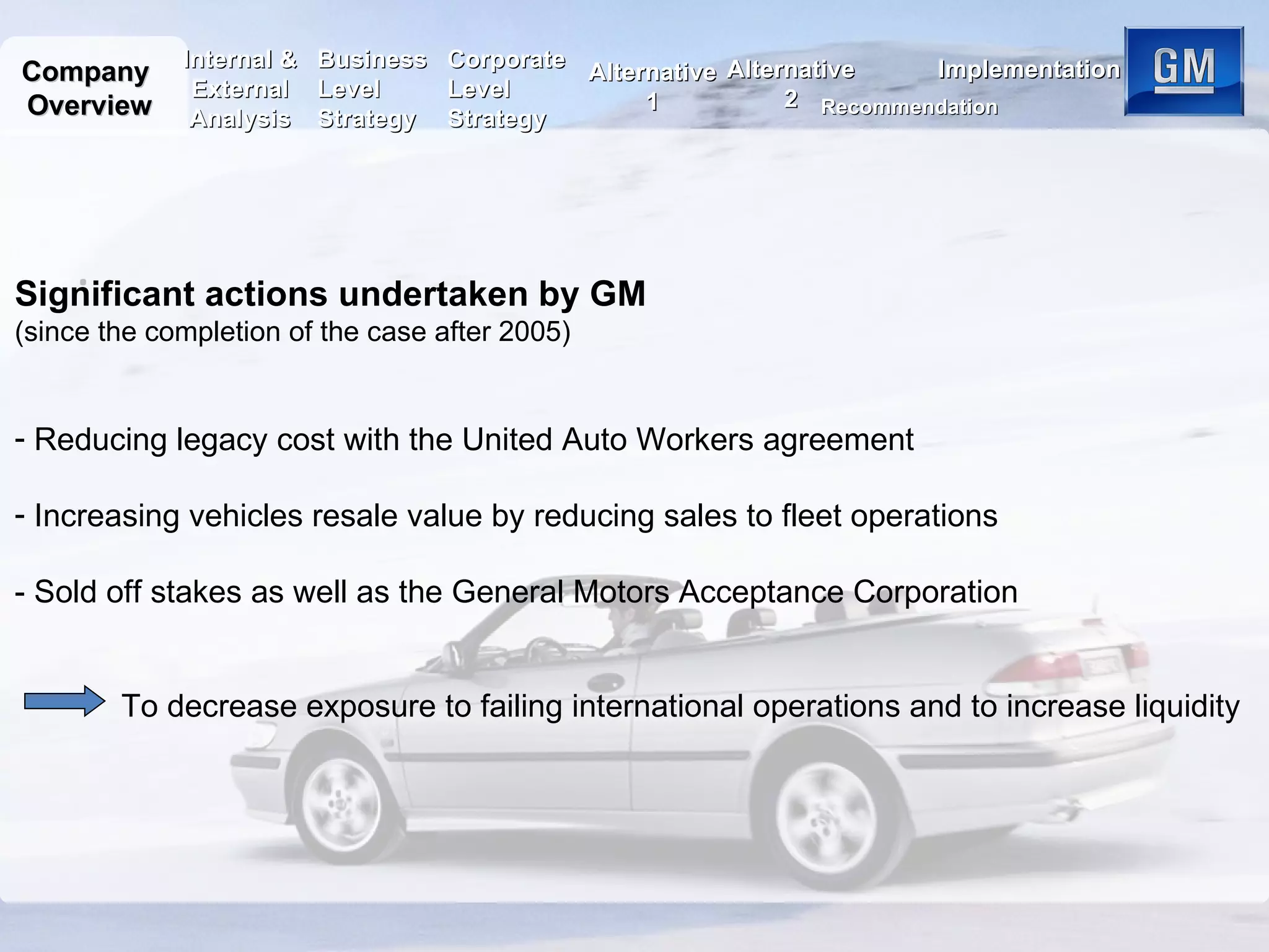 General Motors Case Analysis | PPT