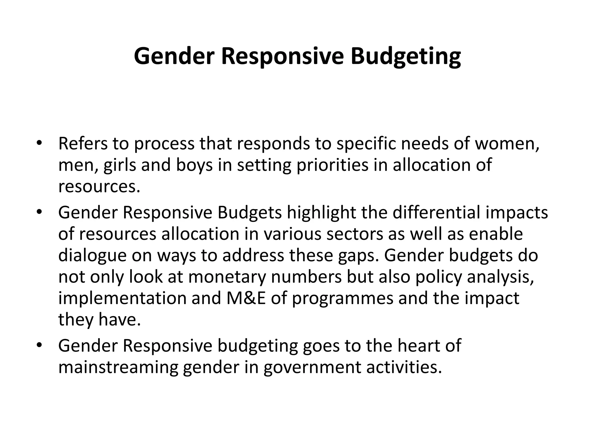 Gender Mainstreaming concepts and approaches | PPTX