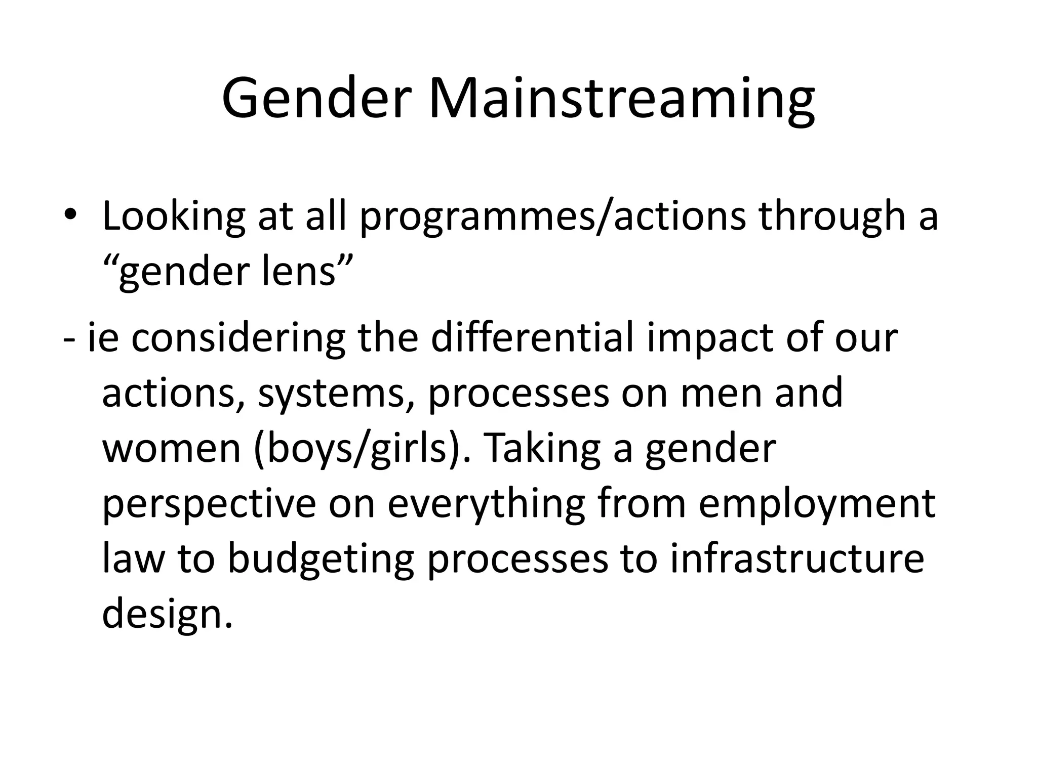 Gender Mainstreaming concepts and approaches | PPTX