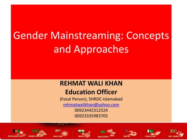 Gender Mainstreaming concepts and approaches | PPTX
