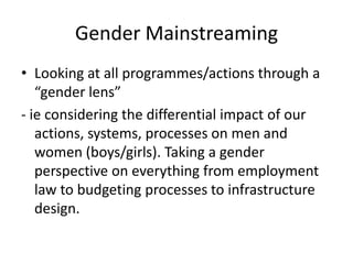 Gender Mainstreaming concepts and approaches | PPTX