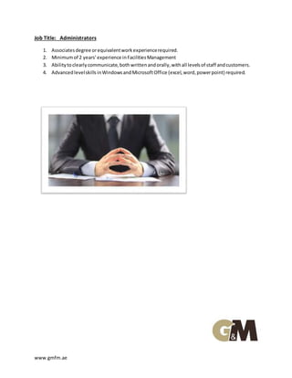 G&M - Job Openings | DOCX