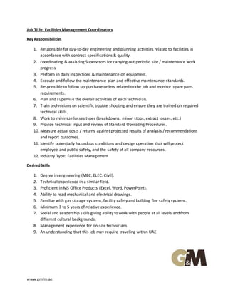 G&M - Job Openings | DOCX