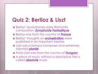 Romantic Period: Franz Liszt | PPTX