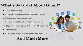 Google Apps For Work - Gmail | PPTX